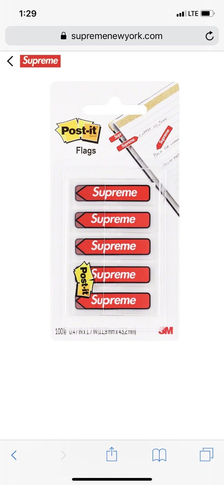 Supreme Post it Flags 1 Pack | Grailed