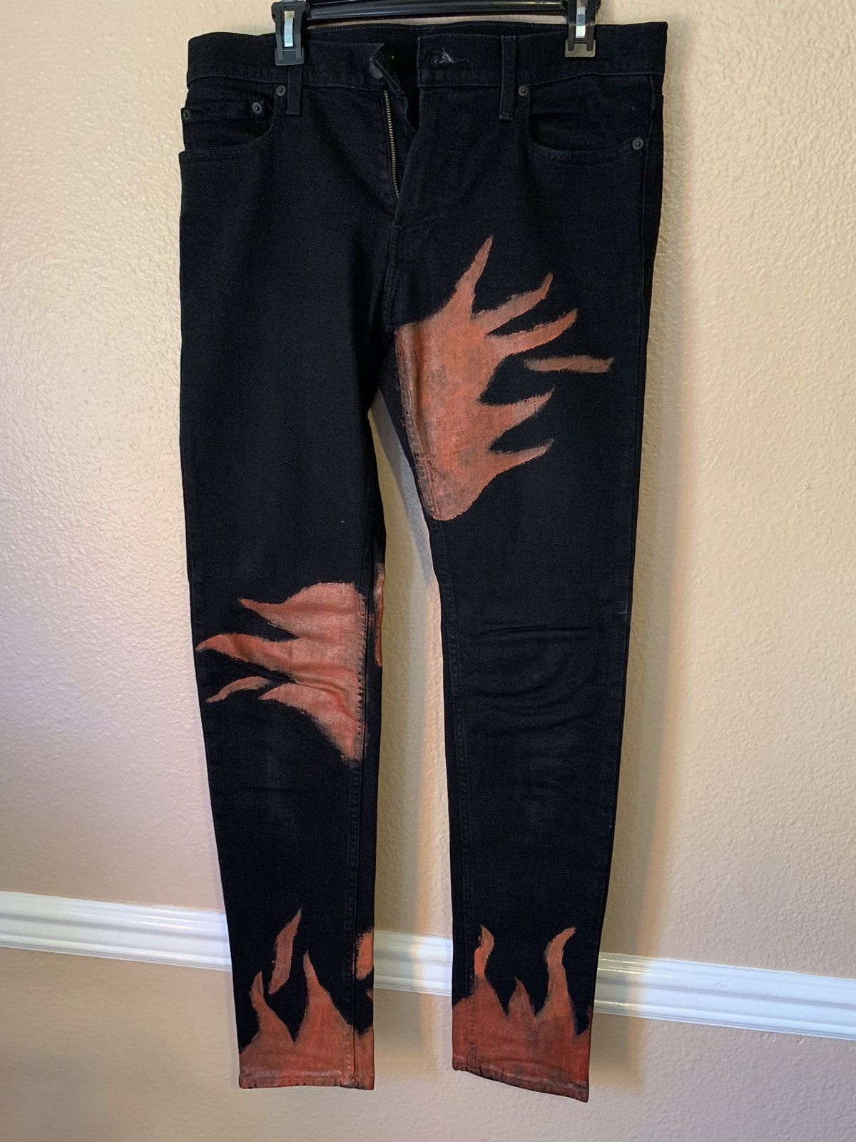 Custom FIRE PANTS, 1 Of 1 Custom Pants | Grailed