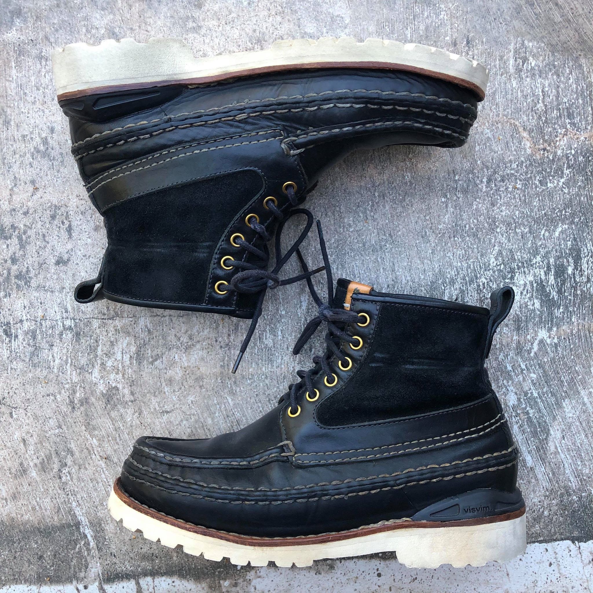 Visvim Visvim Grizzly Boots Mid-Folk - Black | Grailed