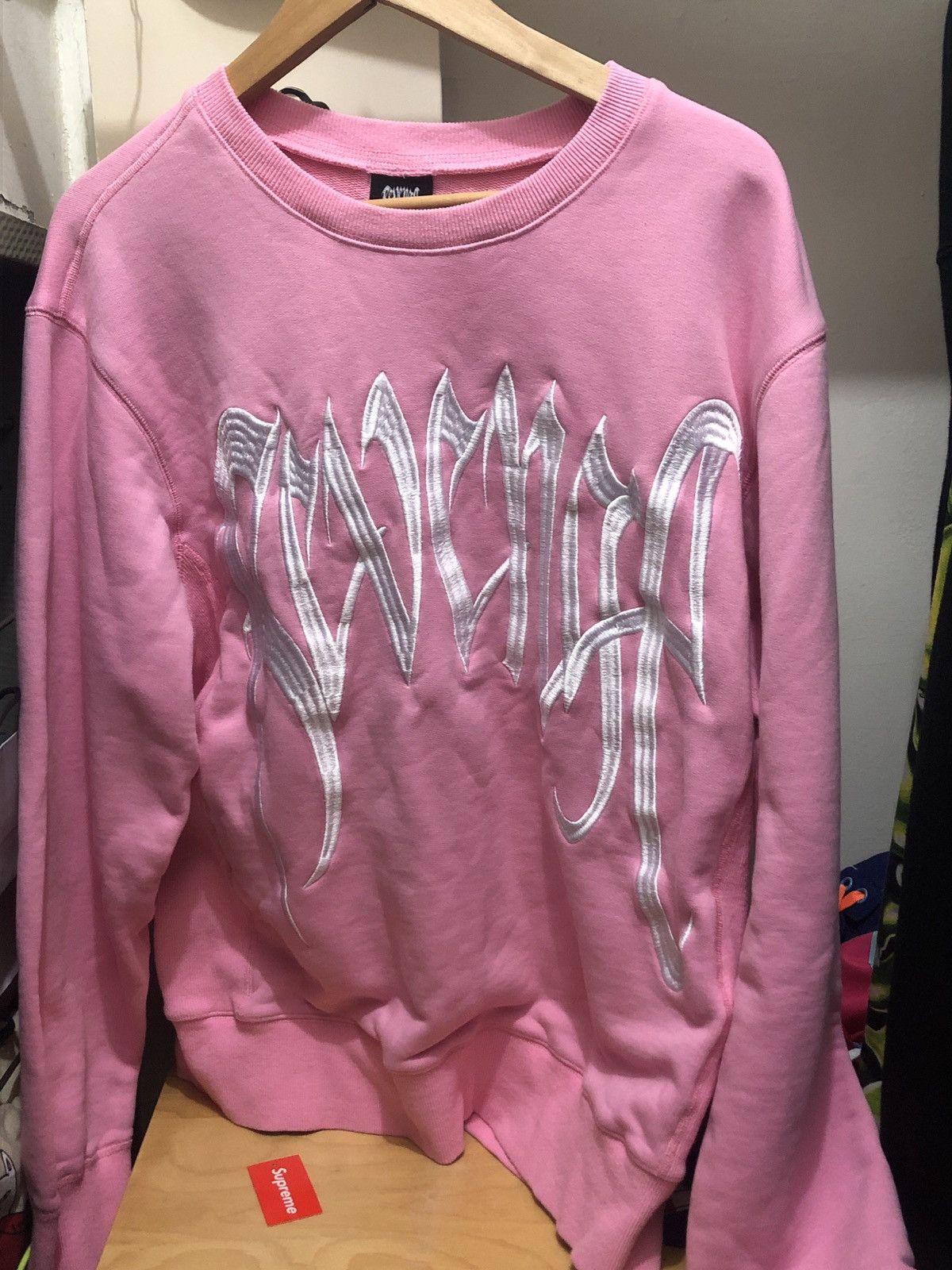 Revenge Revenge Pink Logo Crewneck | Grailed