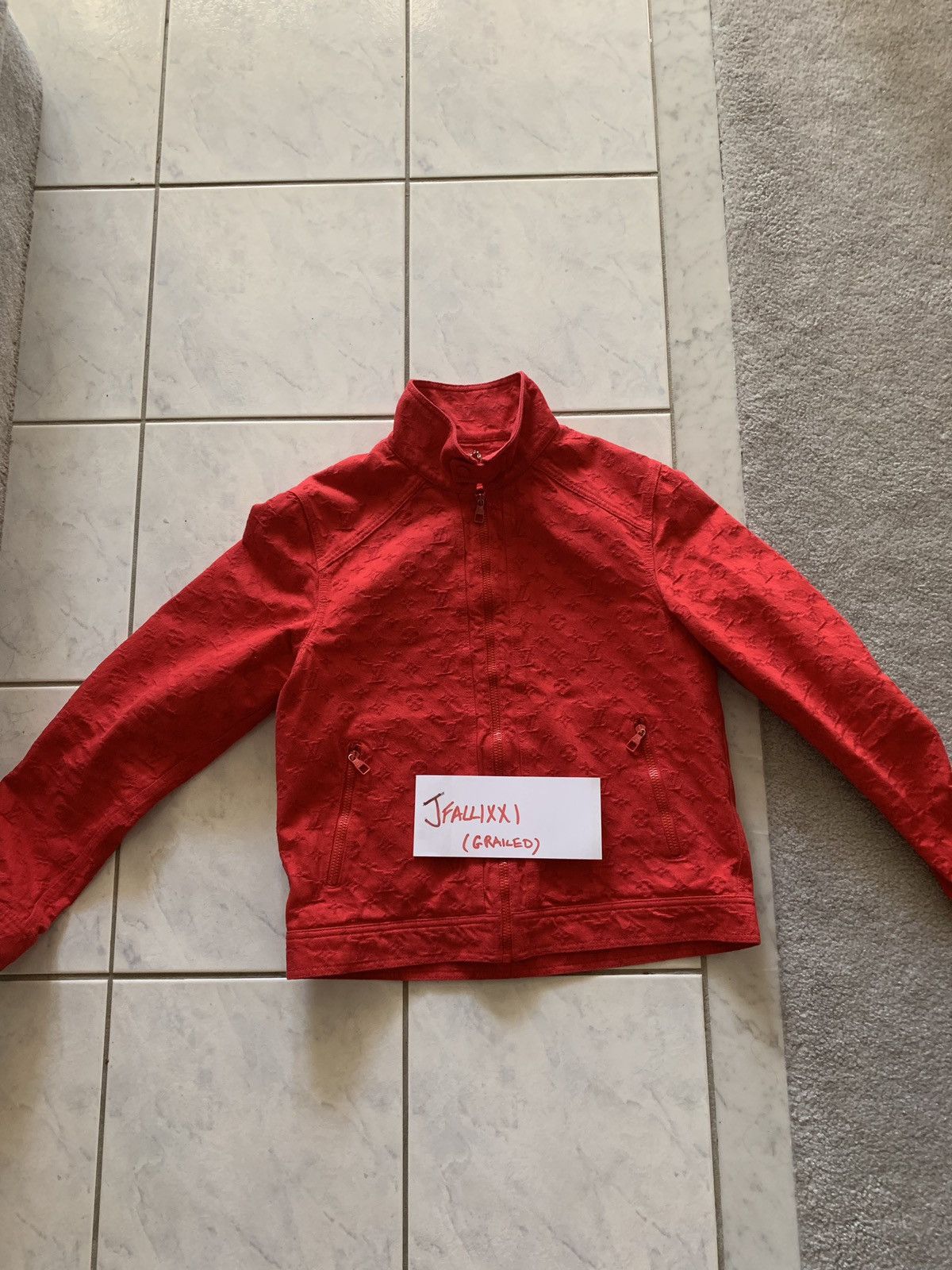 Louis Vuitton Louis Vuitton Red Denim Jacket | Grailed