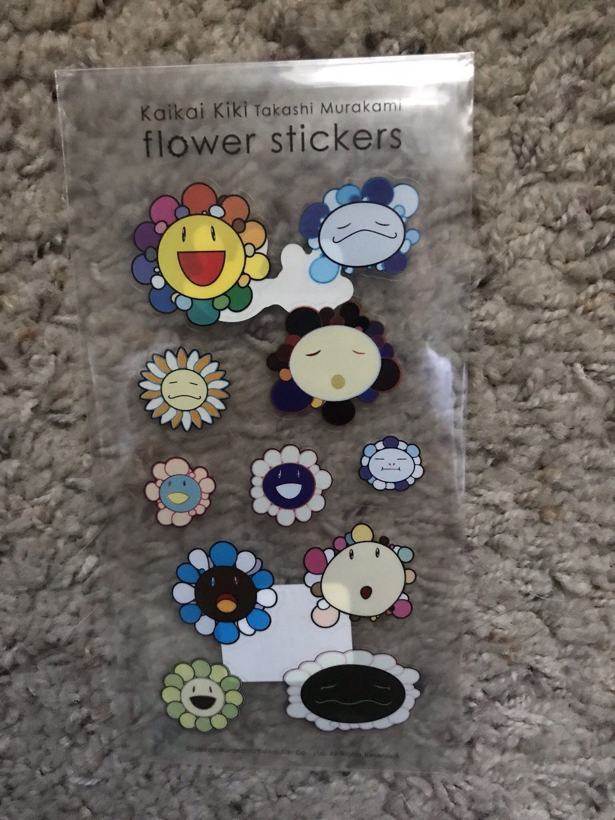 Takashi Murakami Takashi Murakami Clear Flower Sticker Set | Grailed