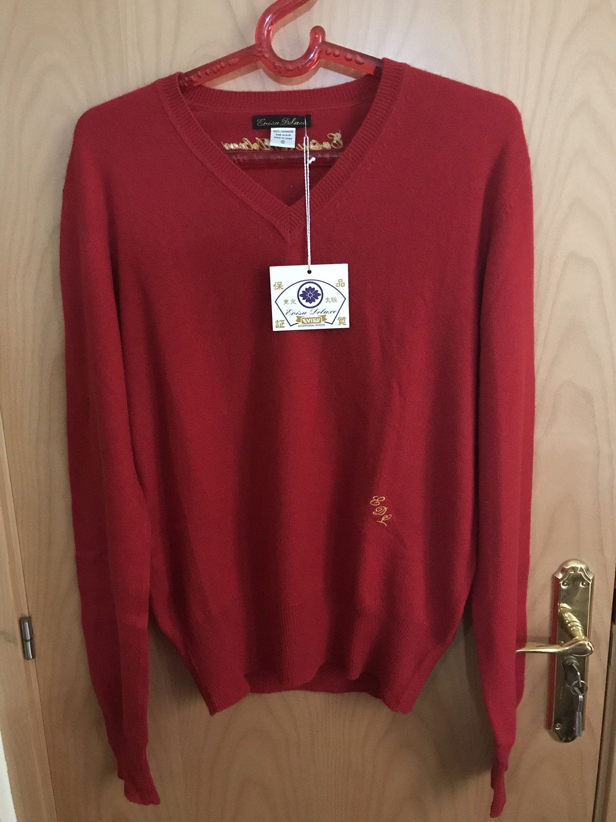 Evisu ★ ★ EVISU DELUXE RED SWEATER / 100% CASHMERE ★ ★ | Grailed