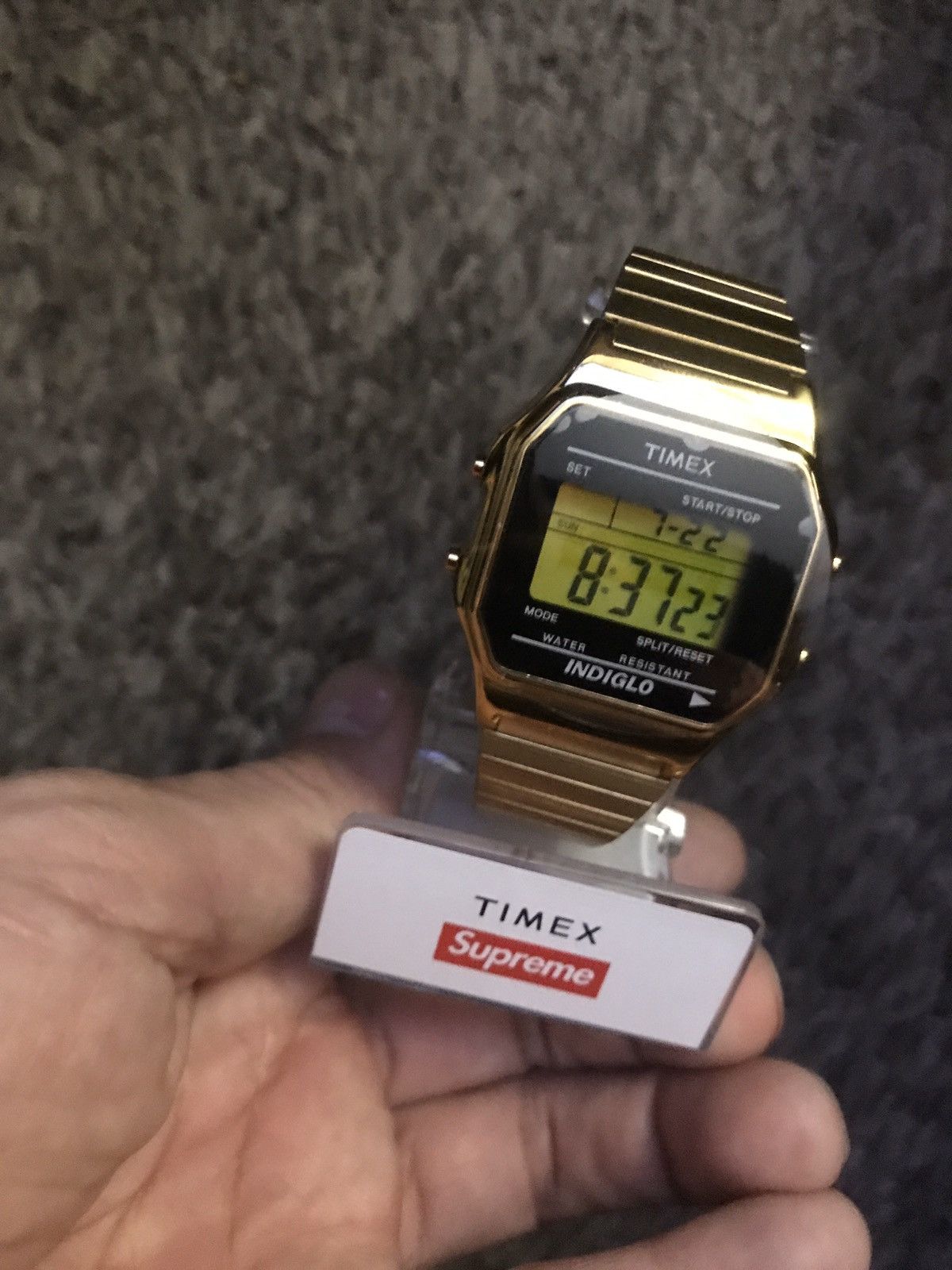 Supreme Supreme Digital Timex Watch Gold | Grailed