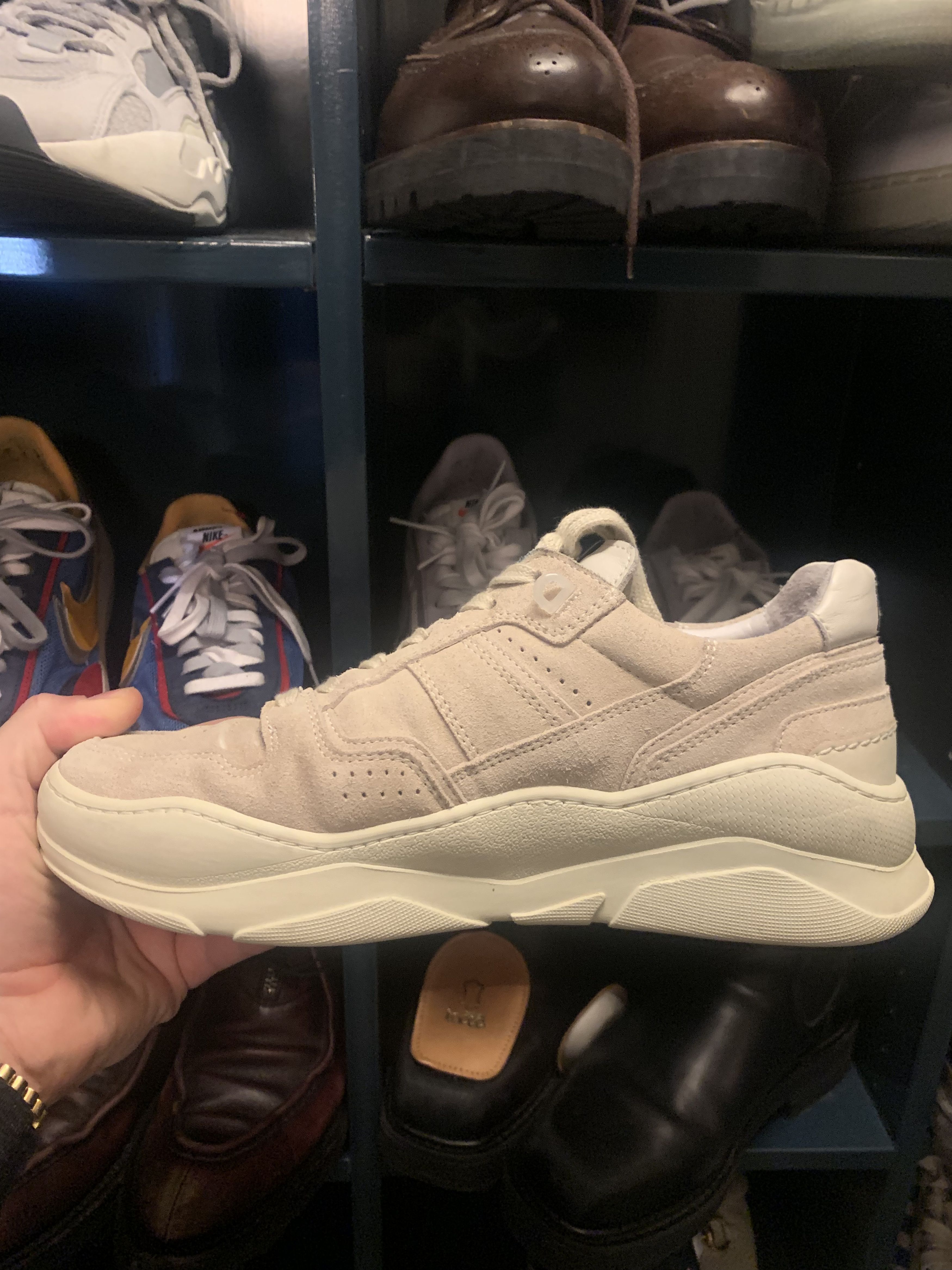 AMI Ami Thick Sole Platform Sneaker Suede Low Trainer | Grailed