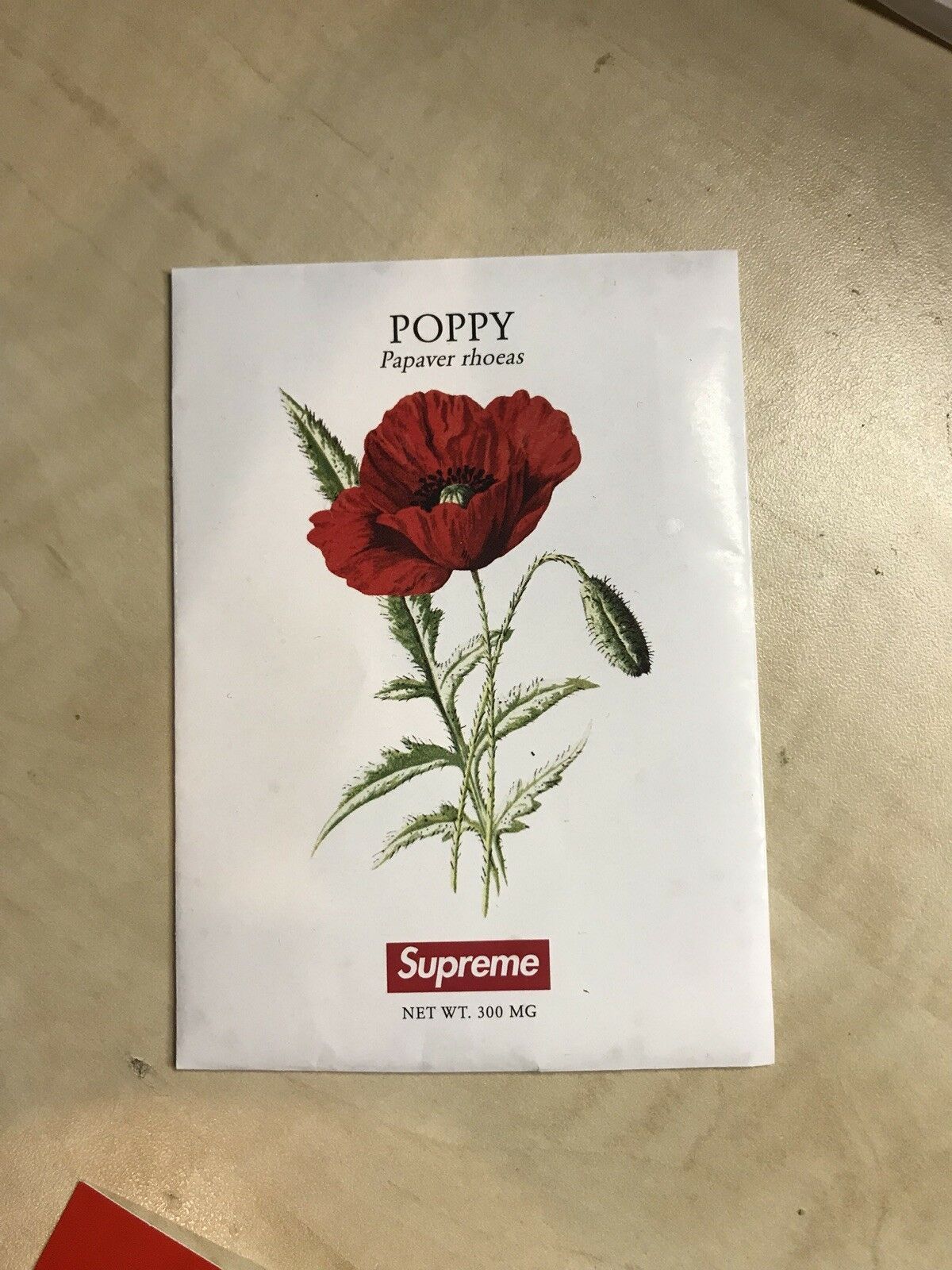 Supreme SUPREME POPPY SEEDS PAPAVER RHOEAS FLOWERS s/s 18 | Grailed