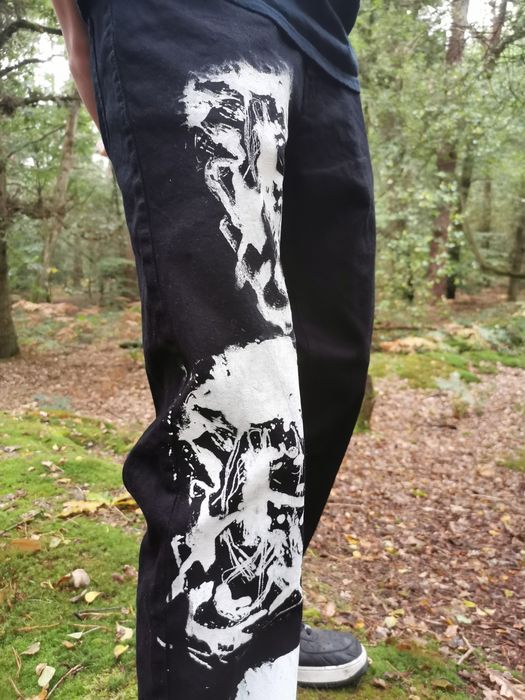 Other custom screen printed Jeans | Grailed