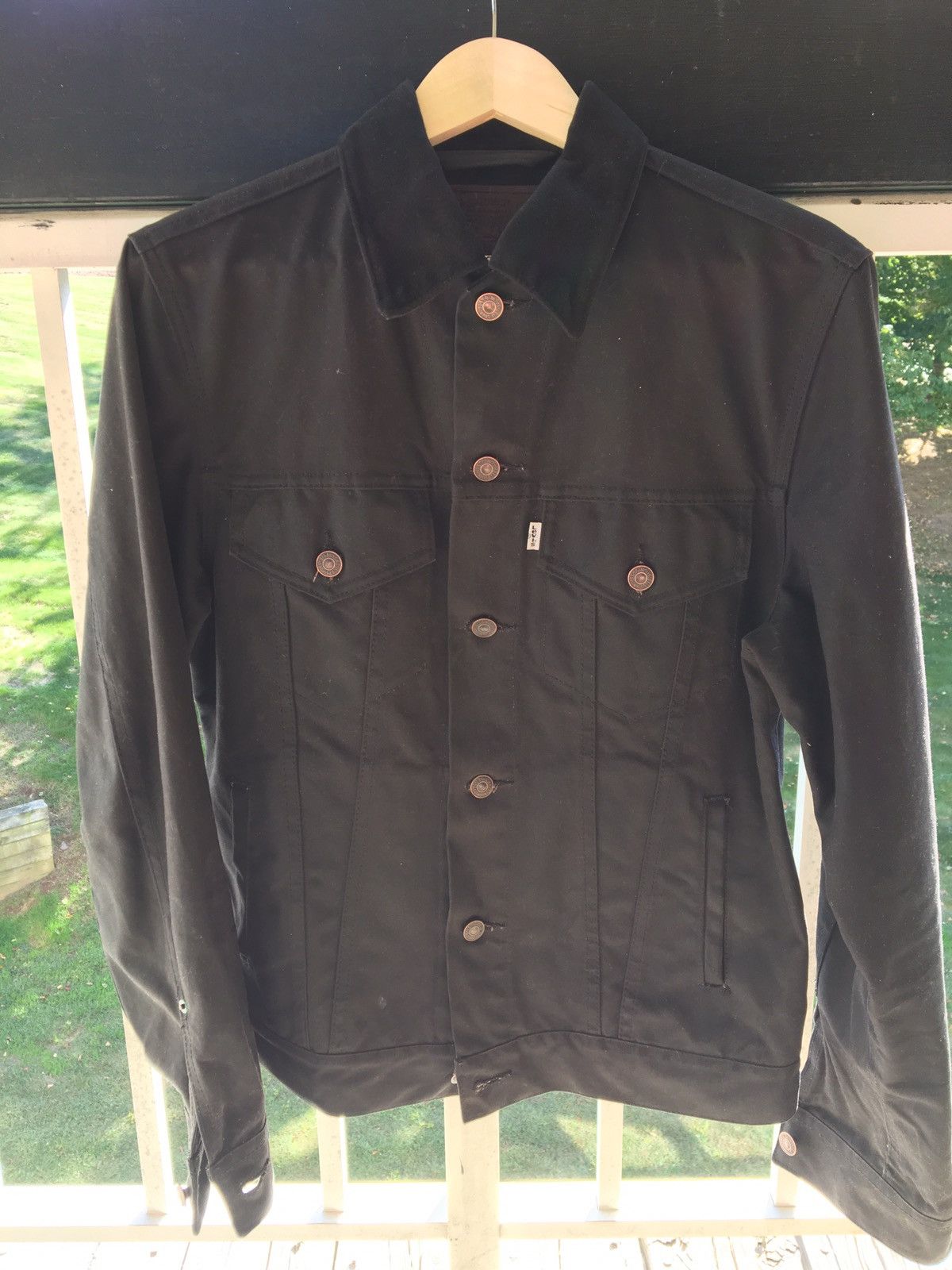 Levi's Levi's x Filson Waxed cotton Trucker Jacket medium black | Grailed