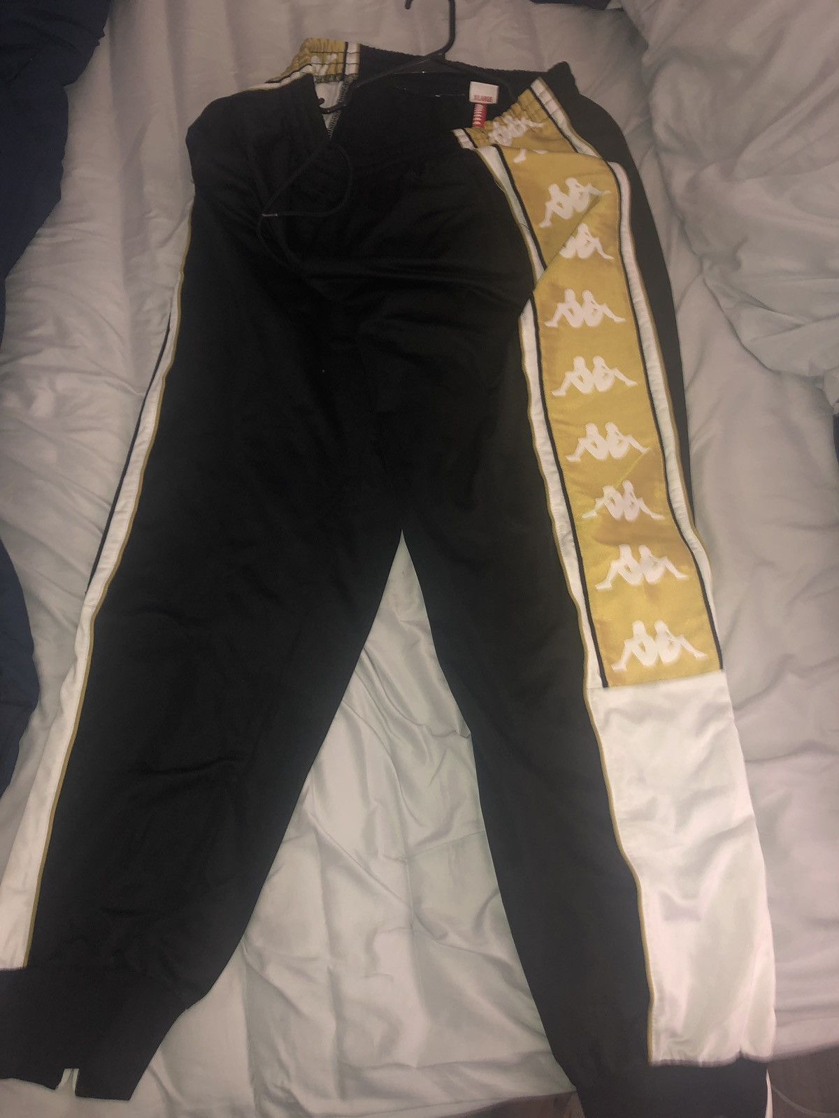 Kappa Black and gold Kappa Sweats | Grailed