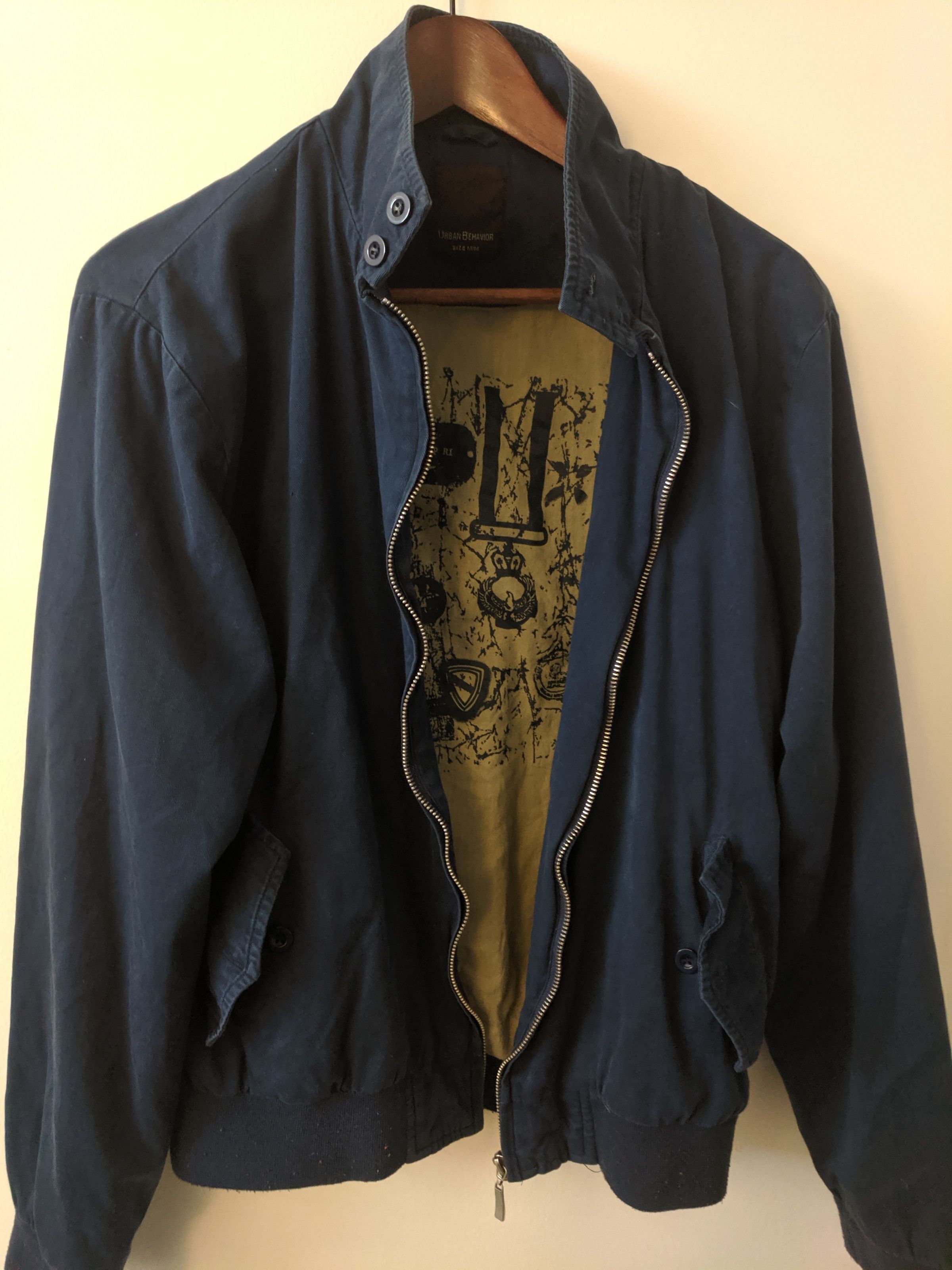 Urban Behavior Navy Light Bomber Jacket | Grailed
