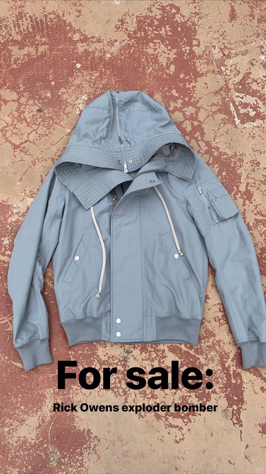 Rick Owens × Rick Owens Drkshdw Rick Owens F/W19 Hooded Exploder Bomber Jacket | Grailed