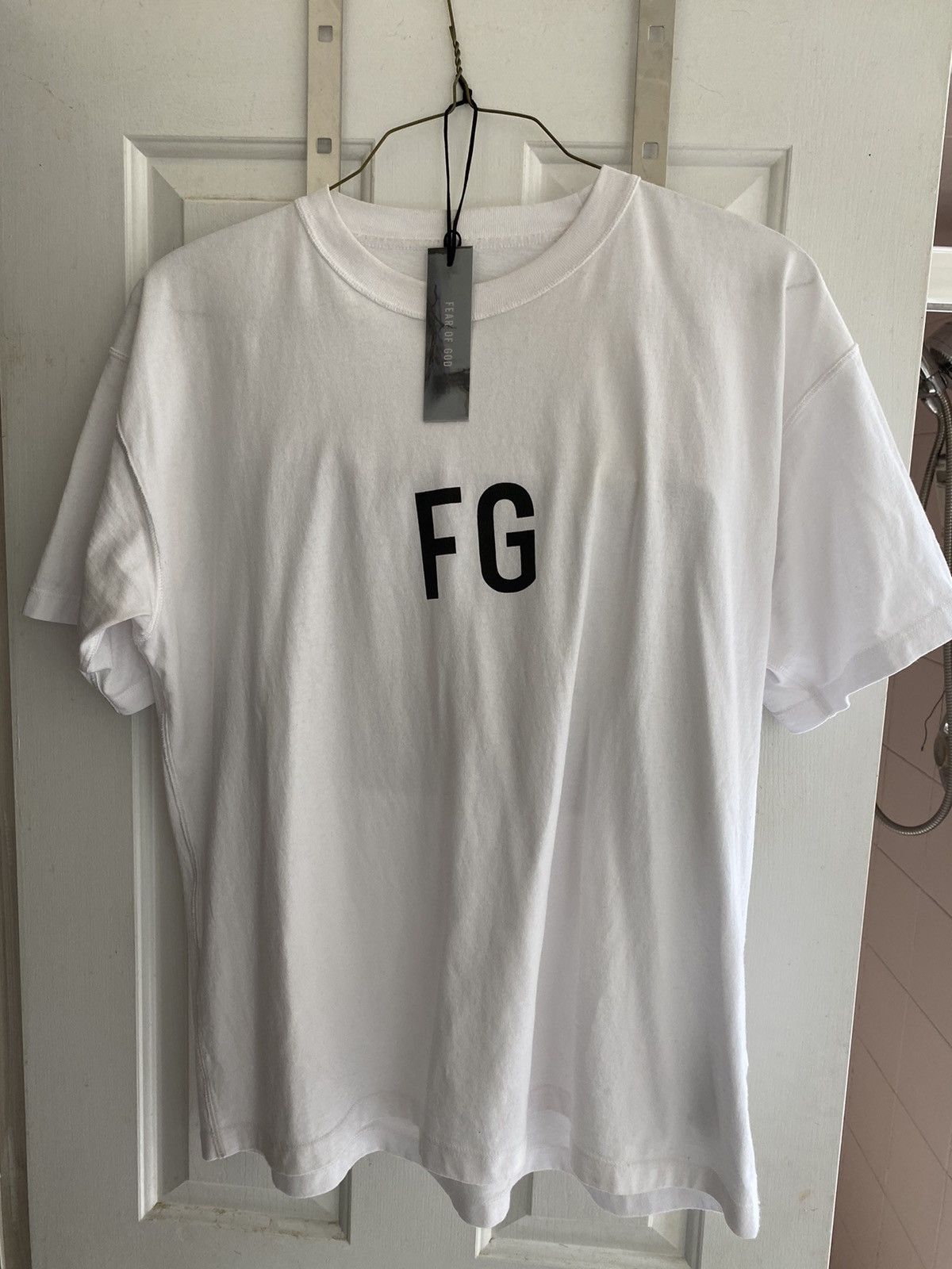 Fear of God Fear Of God Oversized Logo Print Tee Inside Out | Grailed