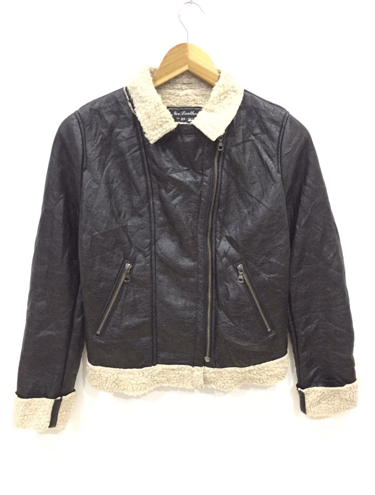 Leather Jacket × Uniqlo RARE!!! Neo Leather Produced 2010 Uniqlo ...