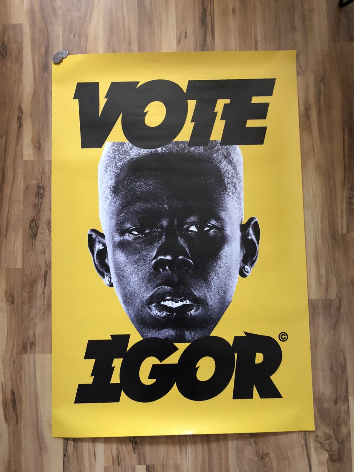 Golf Wang × Tyler The Creator Tyler The Creator Vote IGOR Poster Yellow ...
