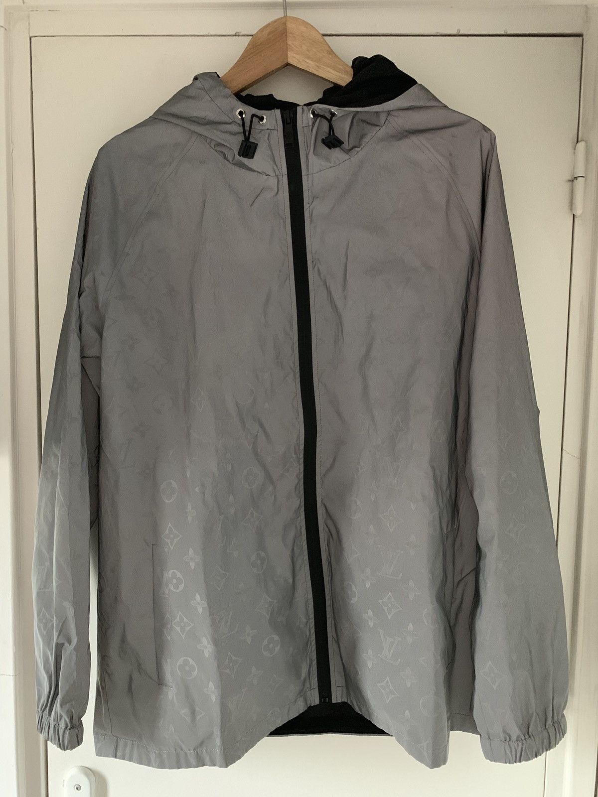 Louis Vuitton Louis Vuitton reflective monogram jacket silver | Grailed