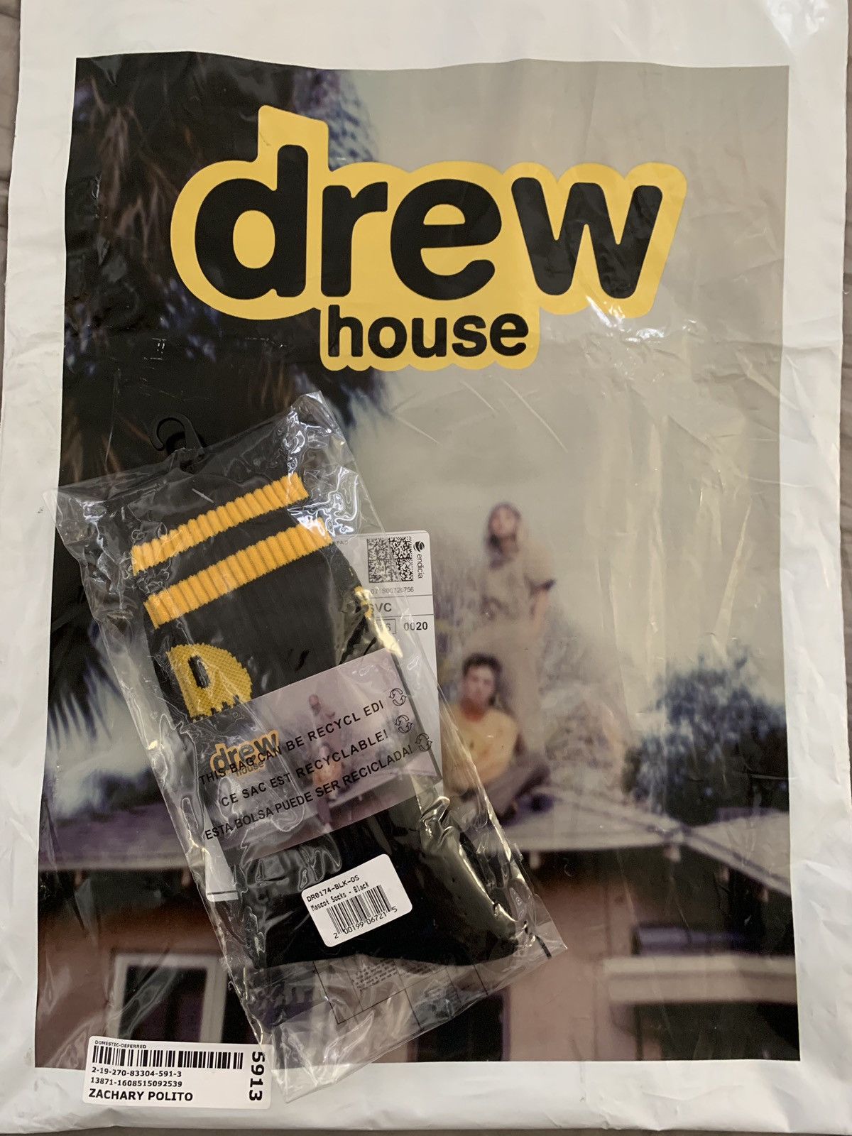 Drew House × Justin Bieber Drew House Mascot Socks | Grailed