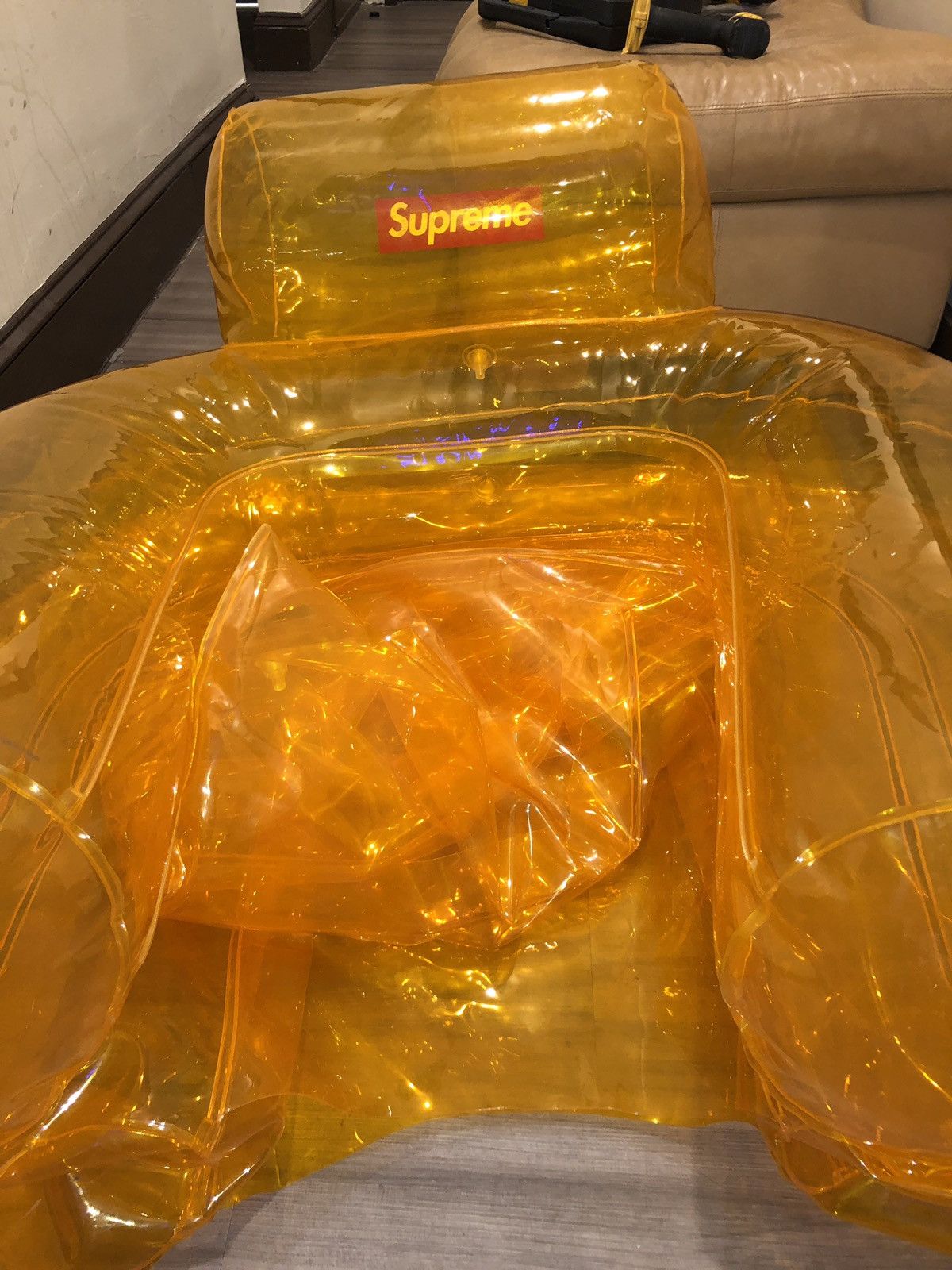 Supreme Supreme inflatable chair amber color orange | Grailed