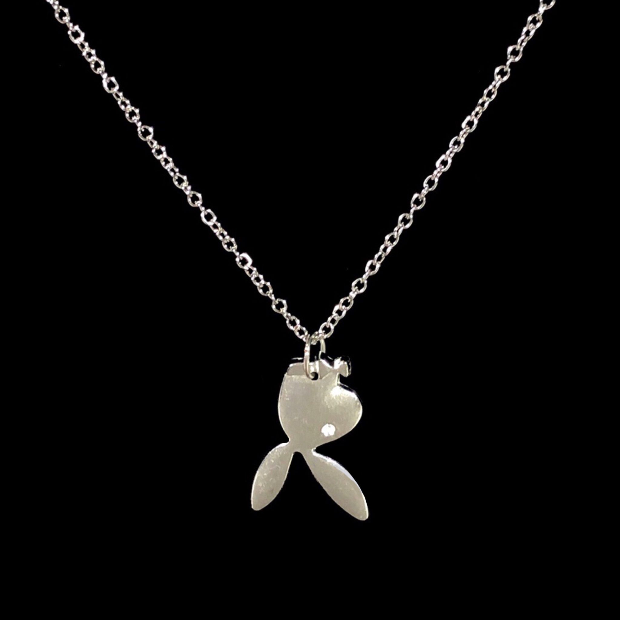 Jewelry × Playboi Carti Silver Top Down Bunny Pendant Necklace | Grailed