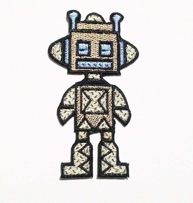 Vintage The robot Embroidered Iron-on Patch. | Grailed