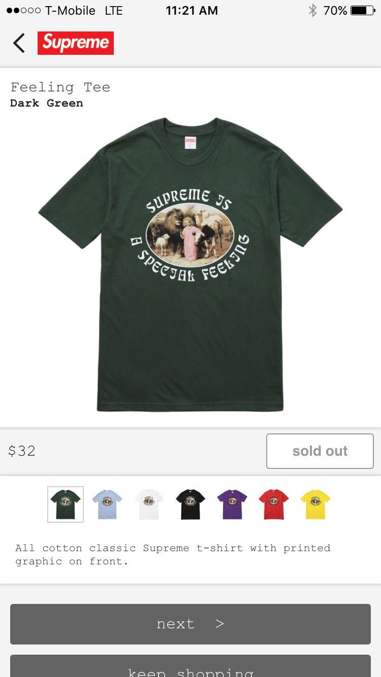 Supreme Special Feeling Tee | Grailed