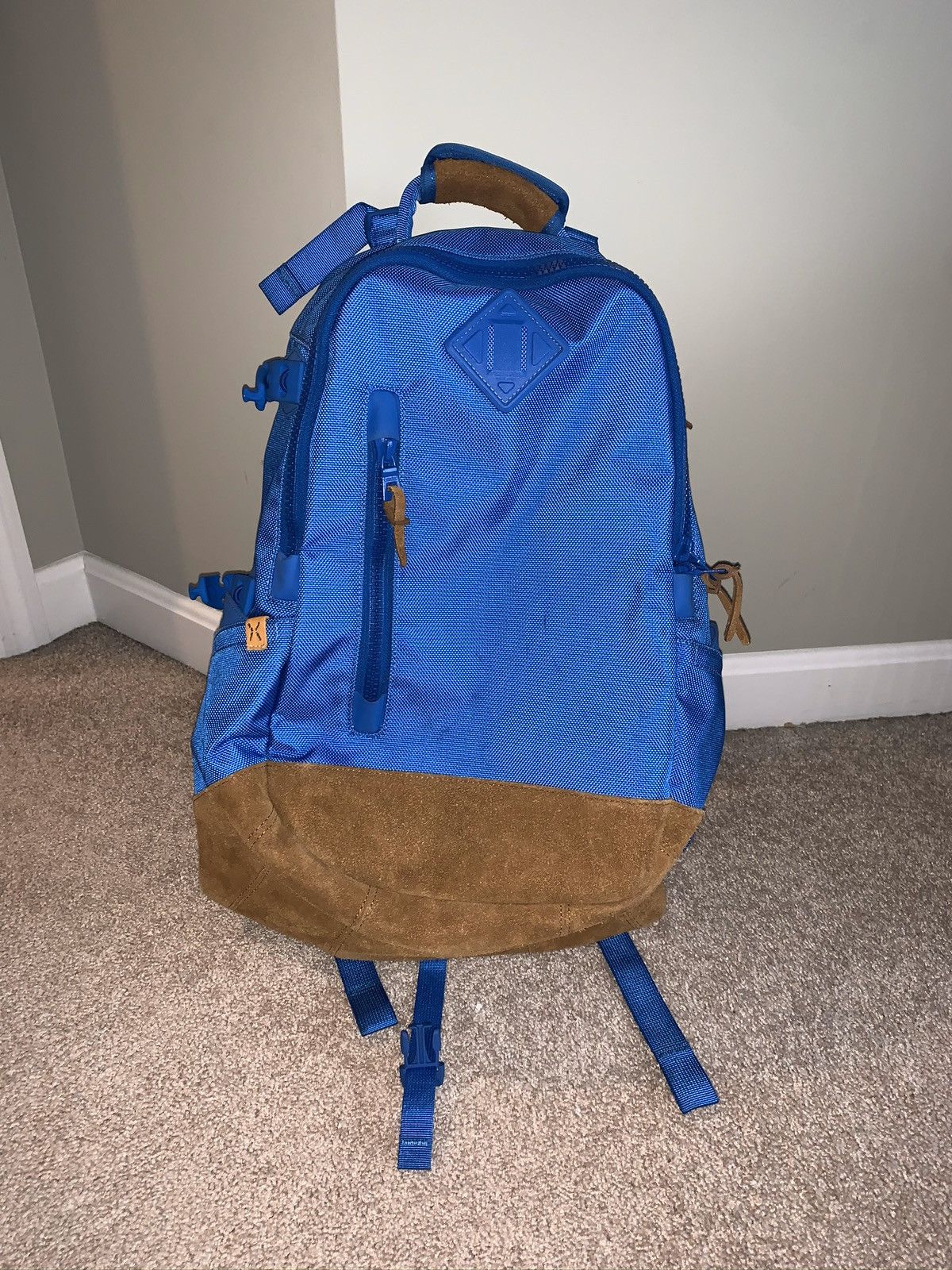 Visvim Visvim Cordura 20L blue and tan suede ballistic backpack | Grailed