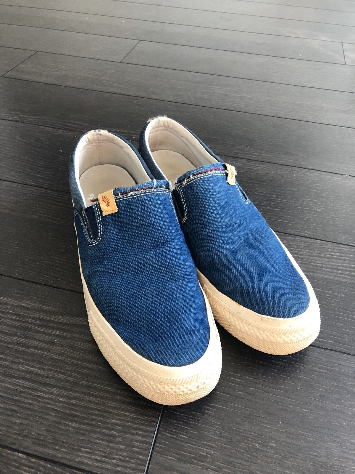 Visvim Indigo Skagway slip-on | Grailed