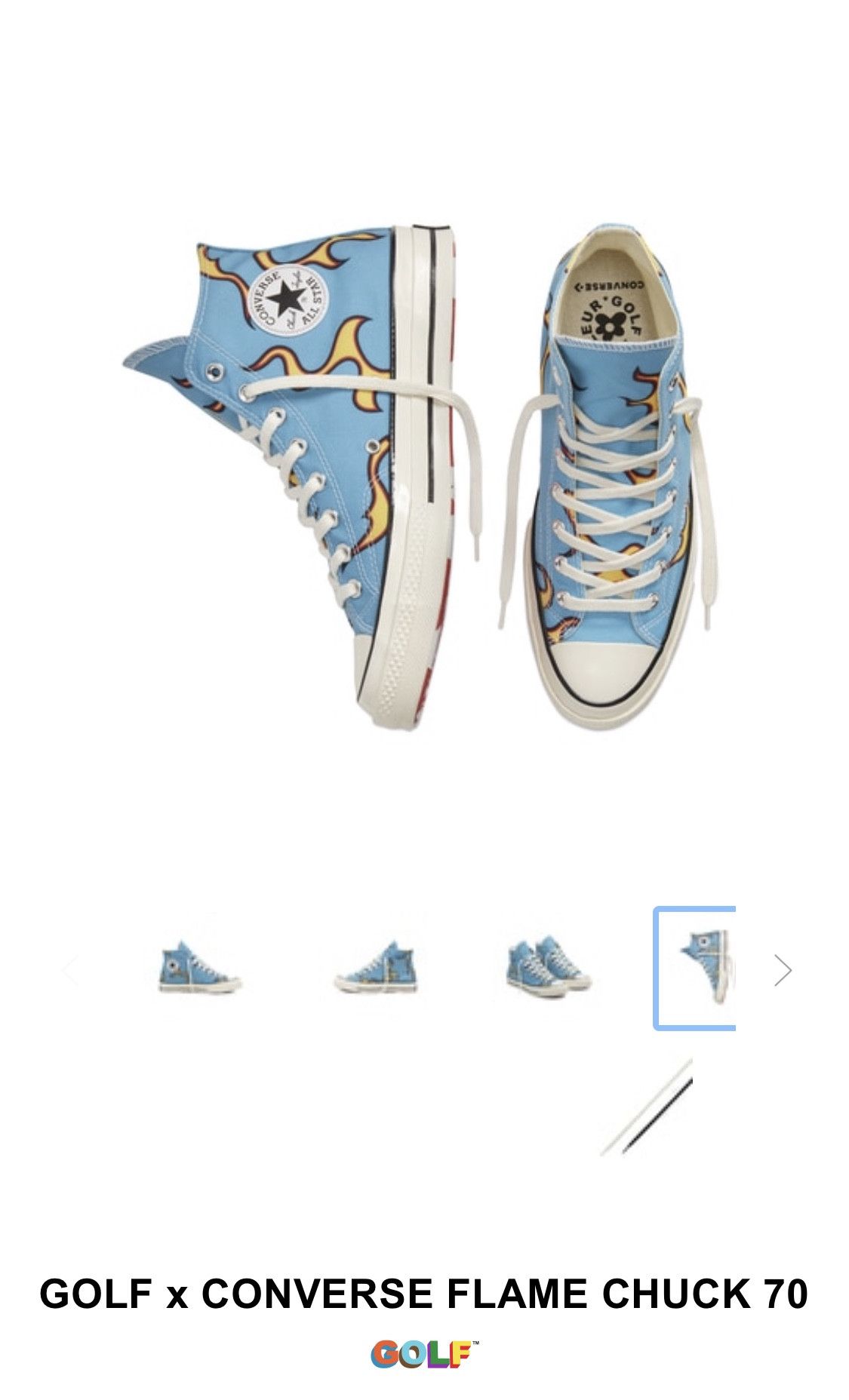 Converse × Golf Wang × Tyler The Creator Golf Wang Converse Flame Chuck ...