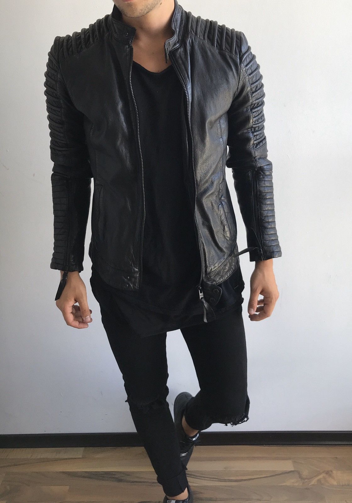 Tigha New Tigha Leather jacket S M L XL XXL black | Grailed