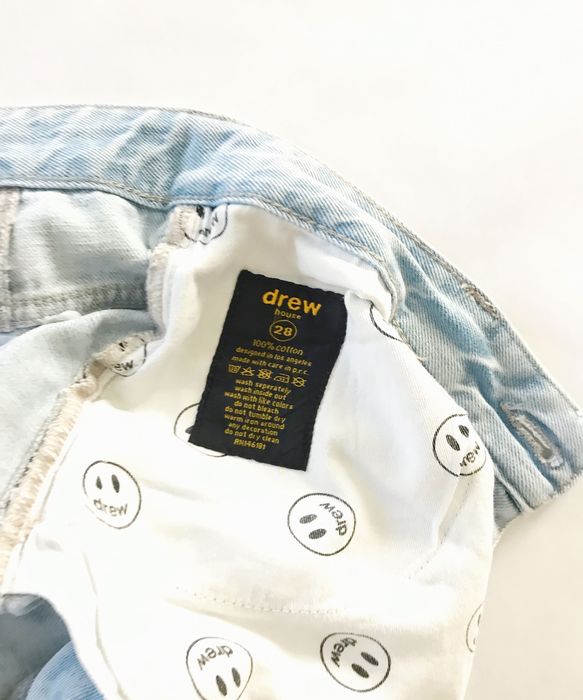 Drew House DREW HOUSE Bleached Denim Cut-Off "Jorts" Shorts | Grailed