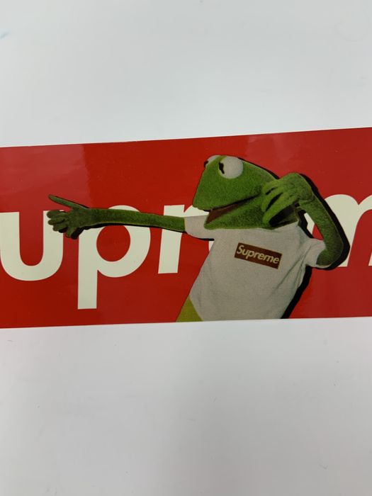 Supreme Kermit The Frog Box Logo Sticker Red | Grailed