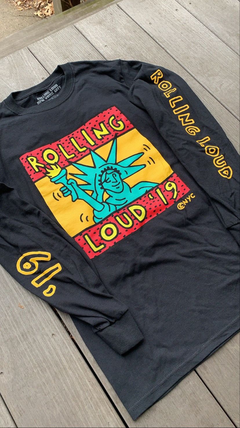 Travis Scott Rolling loud NYC 2019 Statue of Liberty longsleeve | Grailed