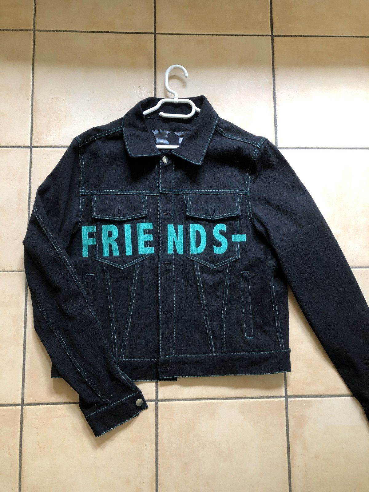 Vlone Vlone Denim Jacket Green, Asap Bari | Grailed