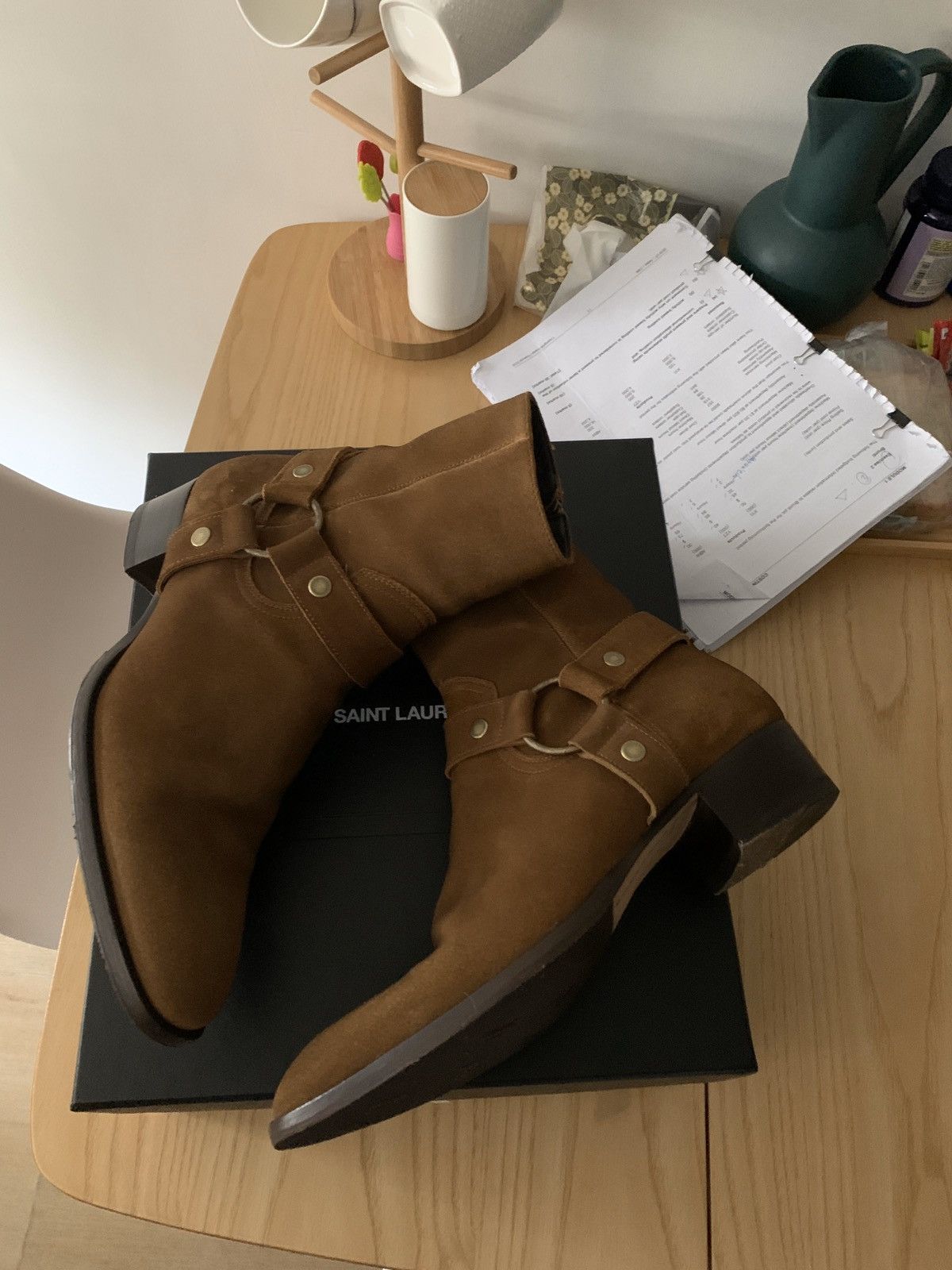 Hedi Slimane Ysl slp Saint Laurent Paris boots boots wyatt shoe 41 8 ...