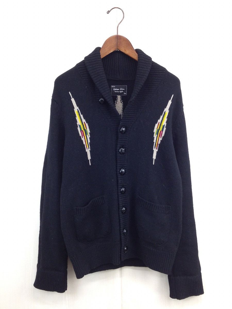 Number (N)ine Sweater Black Knitted design wool cardigan | Grailed