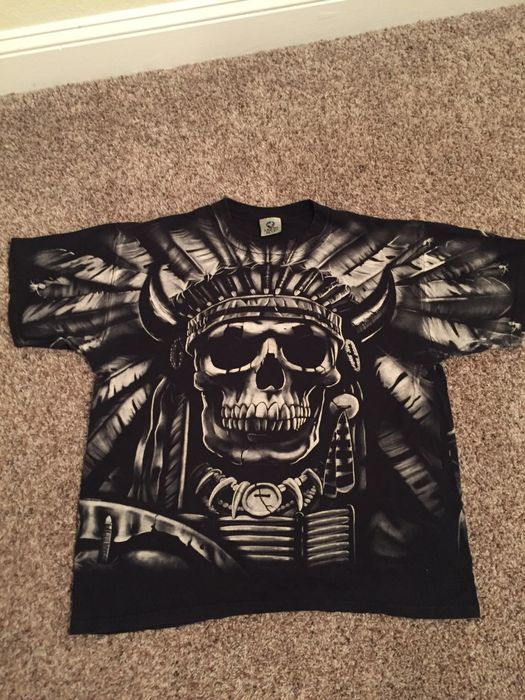 Liquid Blue LIQUID BLUE Skull Print all over T shirt | Grailed