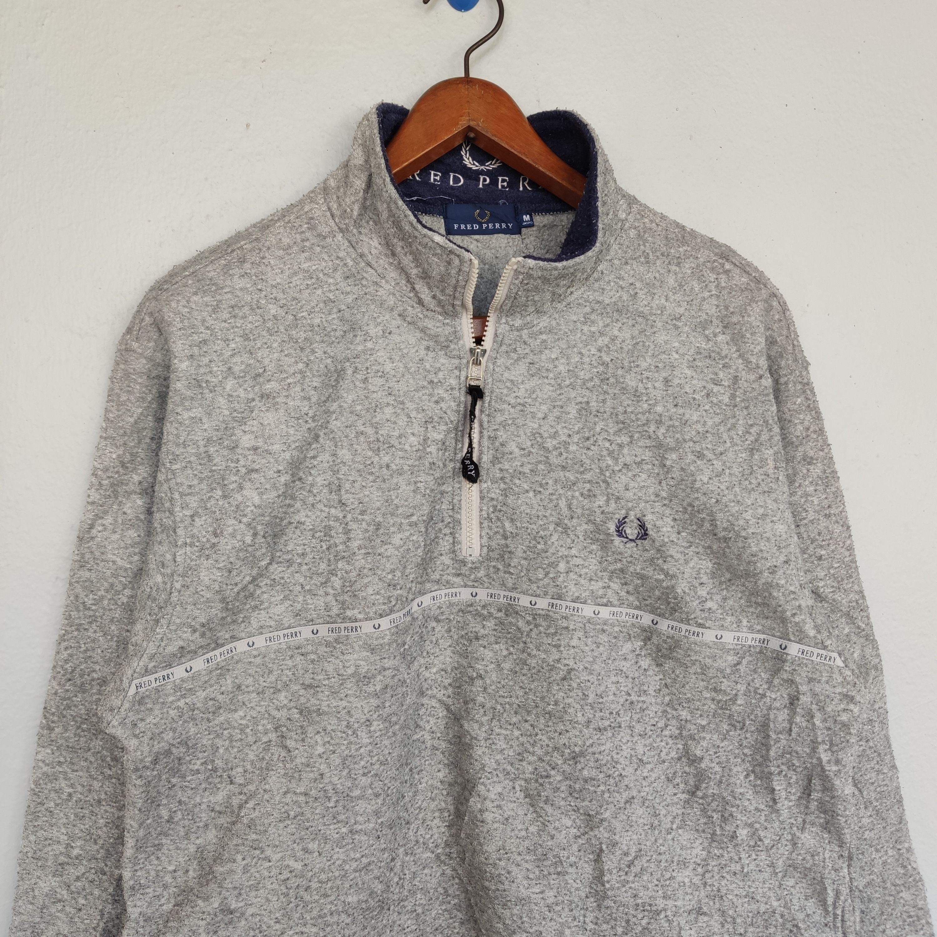 Fred Perry × Very Rare × Vintage VINTAGE FRED PERRY HALF ZIPPER FLEECE ...
