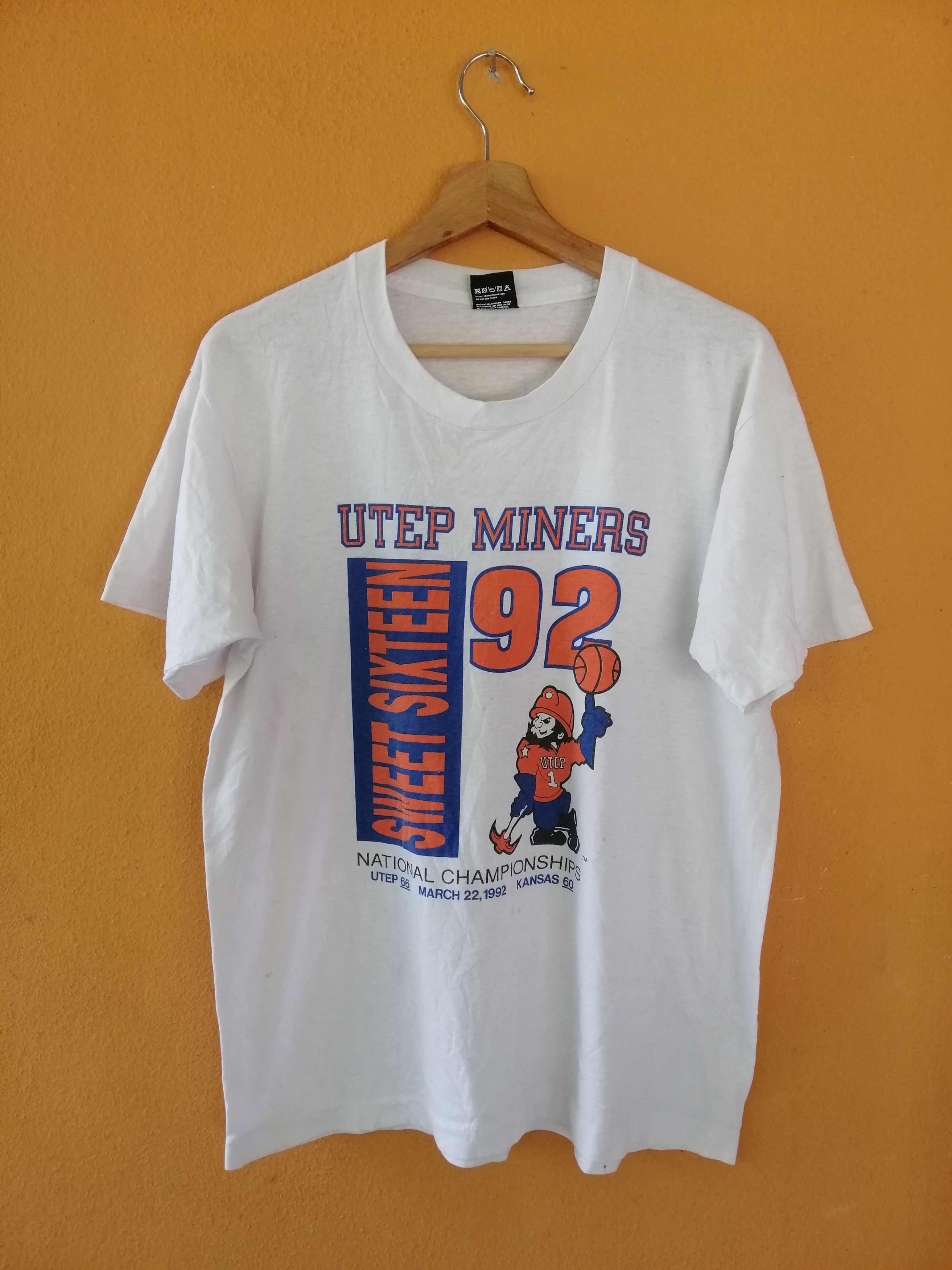 Vintage Vintage 1992 UTEP Miners Sweet Sixteen Natinal Championship ...