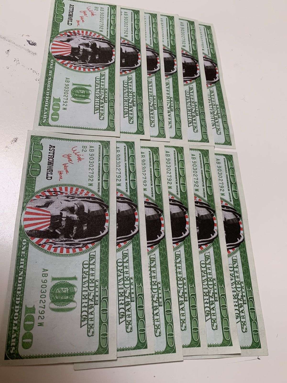 Travis Scott Travis scott Astroworld $100 money merch bills | Grailed
