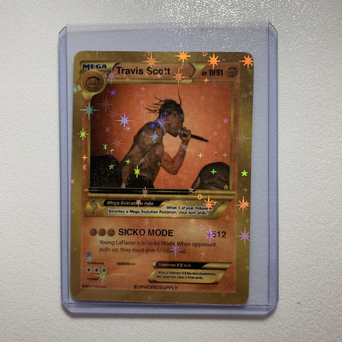 Travis Scott Euphoric Supply Travis Scott Custom Pokemon Card | Grailed