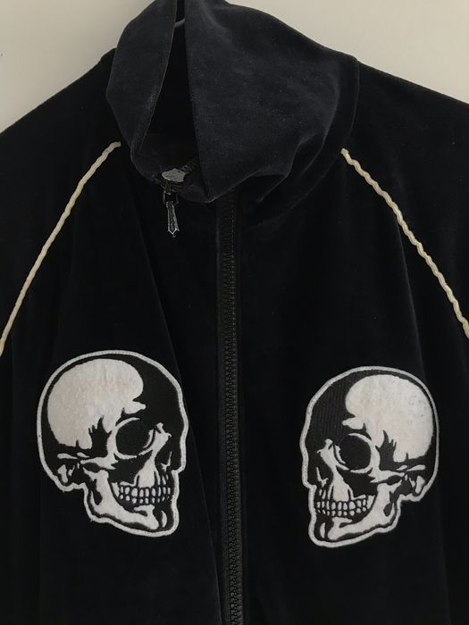 Number (N)ine *Steal* Number nine Double skull velour track jacket ...
