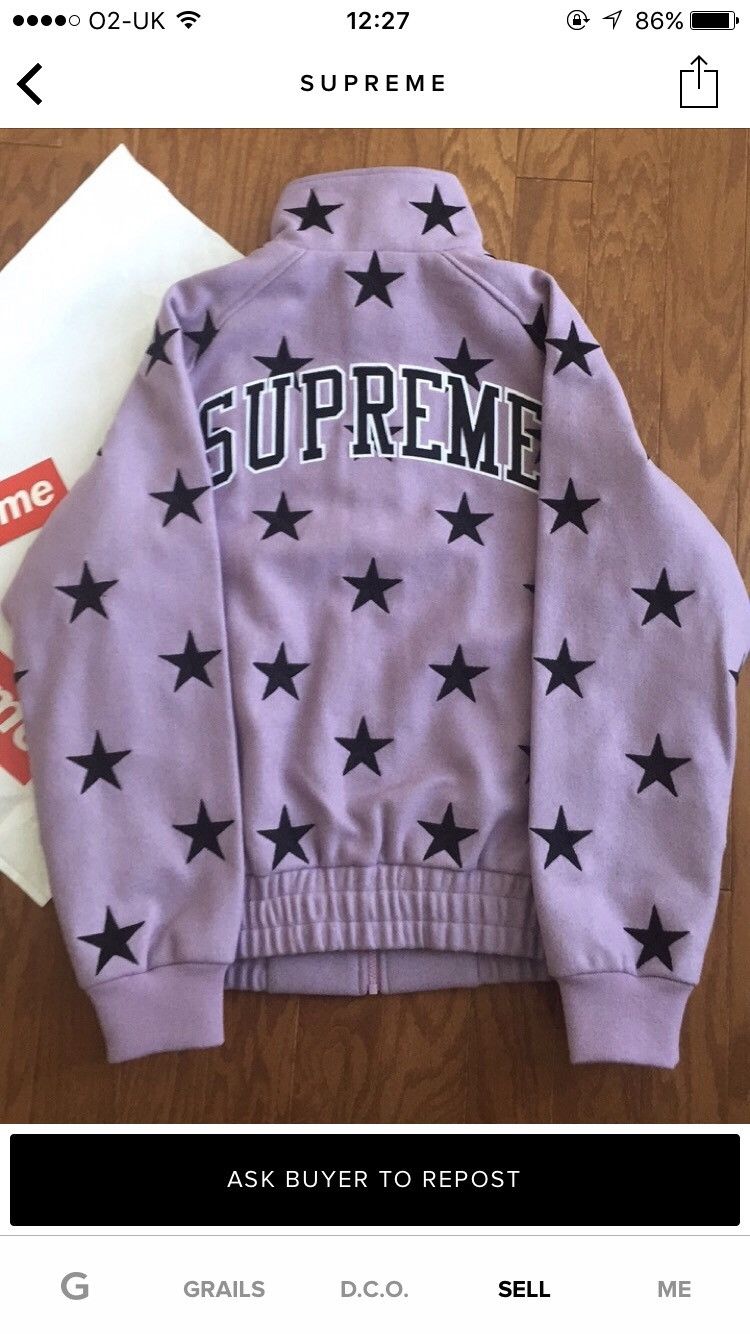 Supreme Stars Zip Stadium Jacket | Grailed