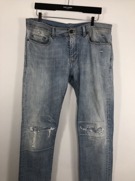 Saint Laurent Paris SS16 Surf Sound D10 Knee Patch Denim | Grailed