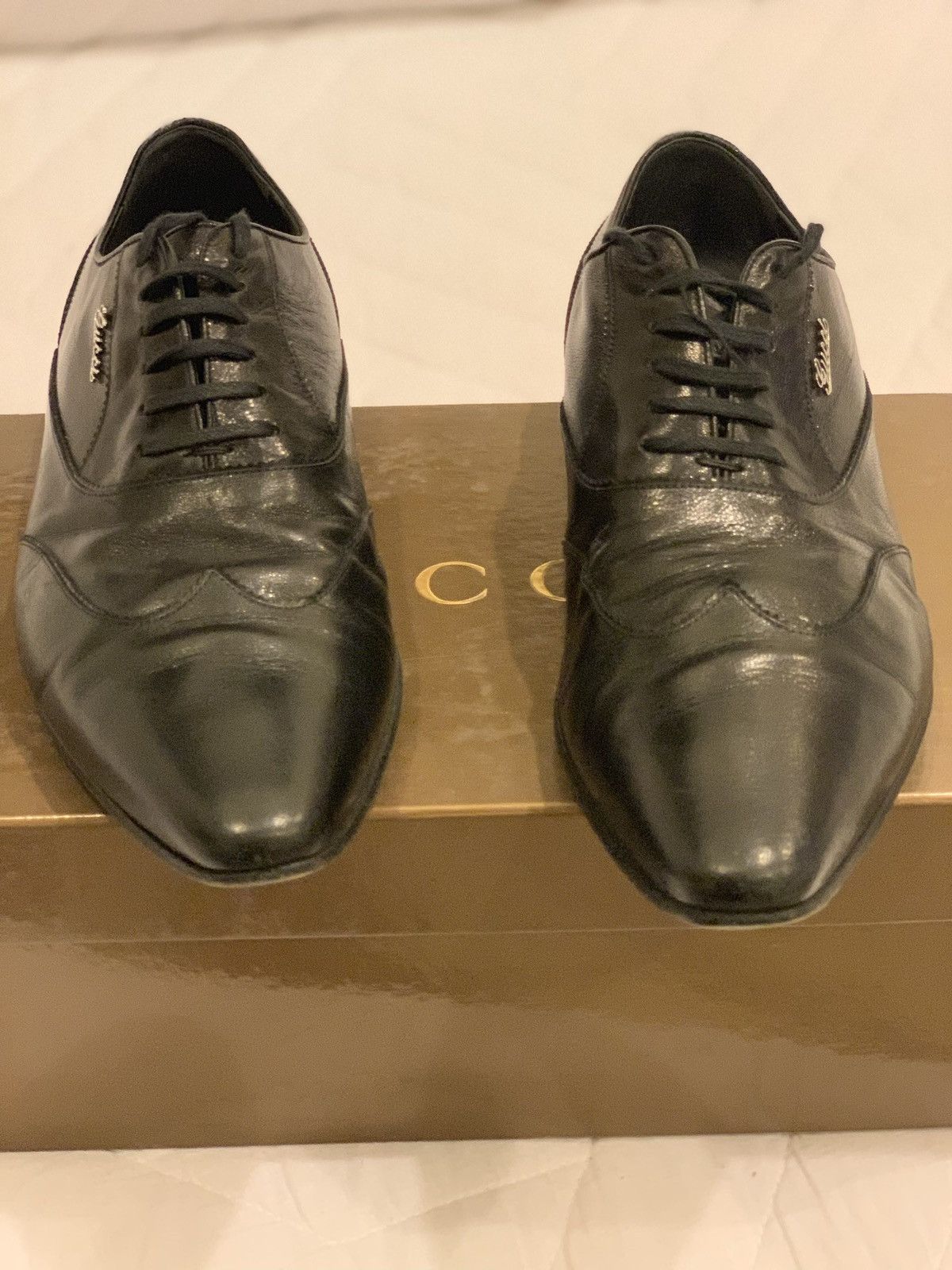 Gucci Gucci Wing Tip / US 9 / Men’s Leather Black Shoe | Grailed