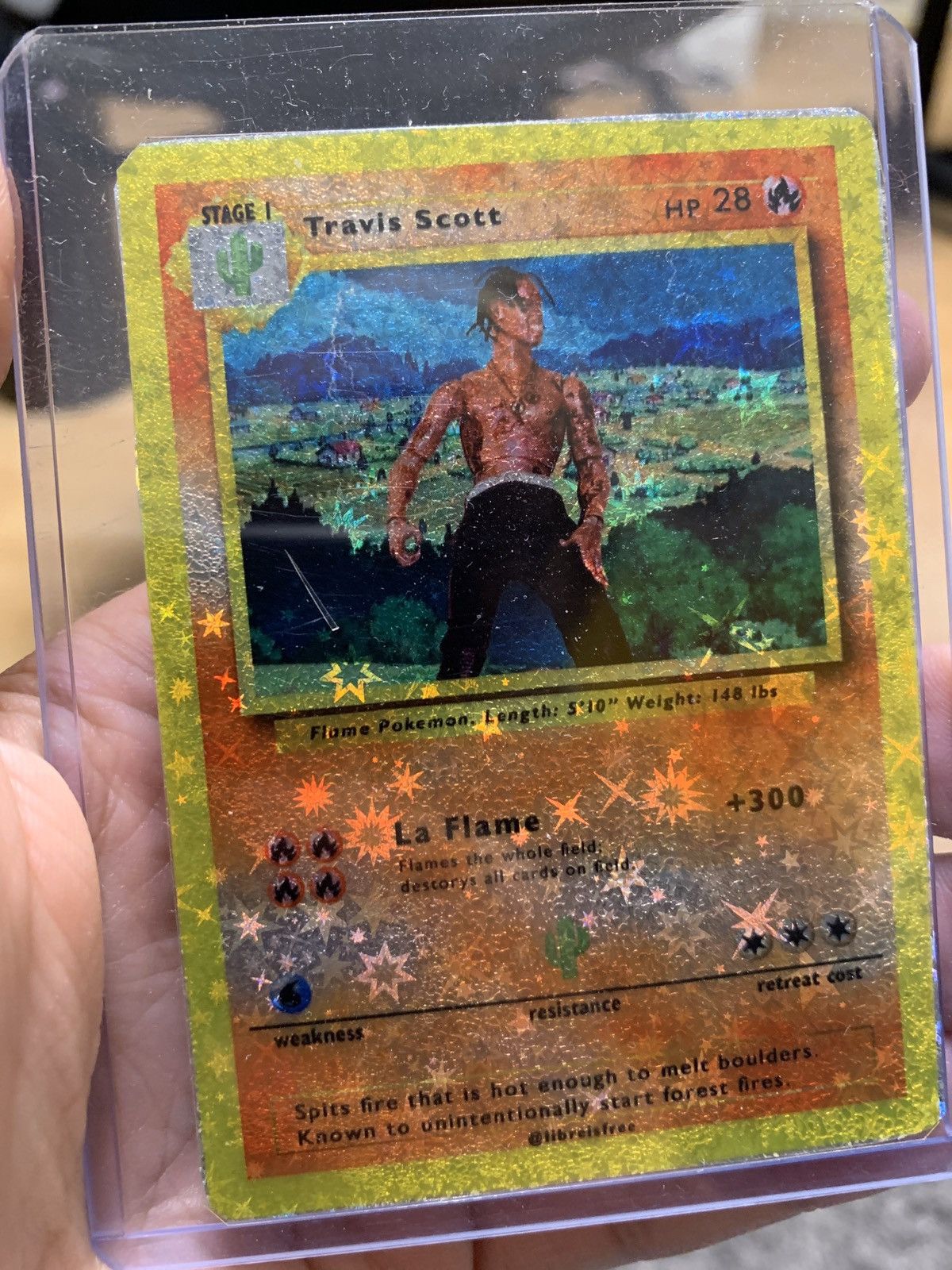 Custom Custom Holographic Travis Scott Pokémon Card | Grailed