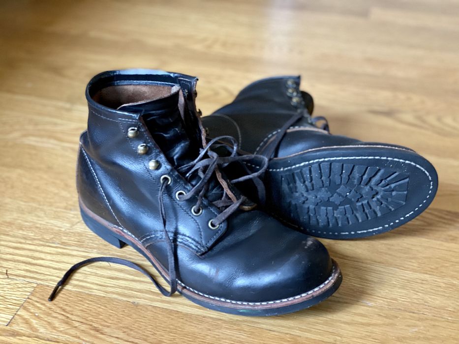 Red Wing Blacksmith in Black Prarie Leather 3345 | Grailed