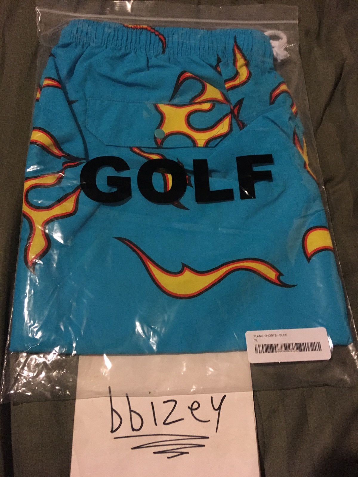 Golf Wang Golf Flames Shorts Blue XL | Grailed