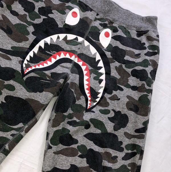 Bape A bathing ape camo shark joggers | Grailed