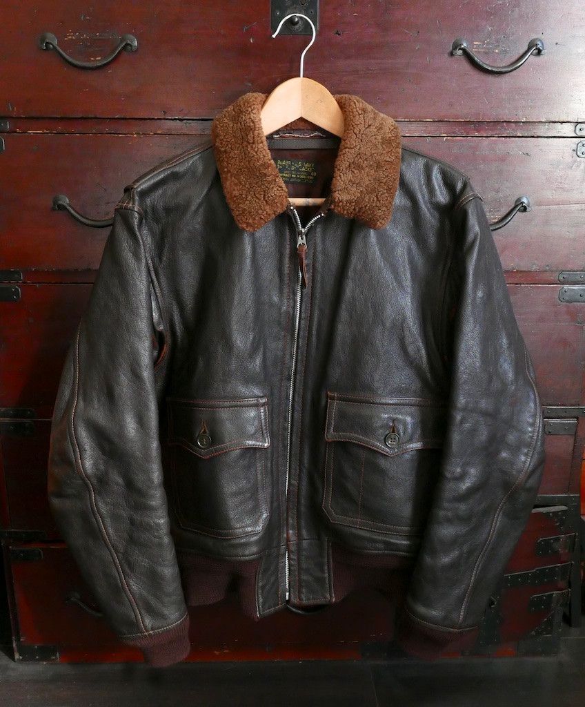 Eastman Leather G-1 55j14 goatskin leather ww2 1940s USN flight jacket ...
