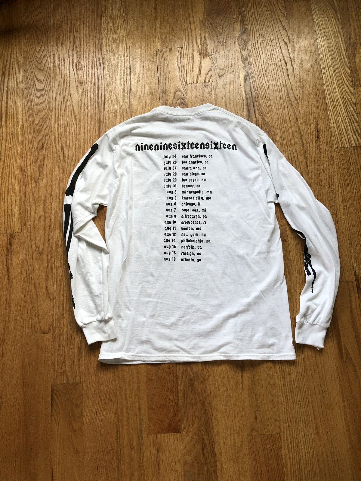Playboi Carti Playboi Carti Skeleton Die Lit Tour Long Sleeve Shirt ...