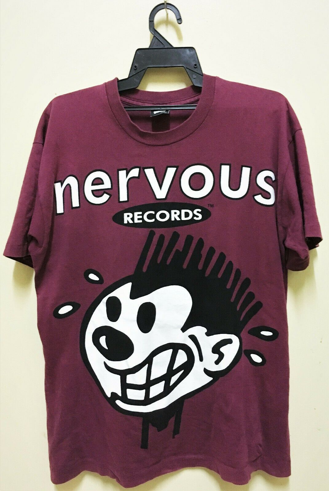Vintage NERVOUS RECORDS NYC HIP HOP RAP DJ HOUSE RAVE T-SHIRT | Grailed